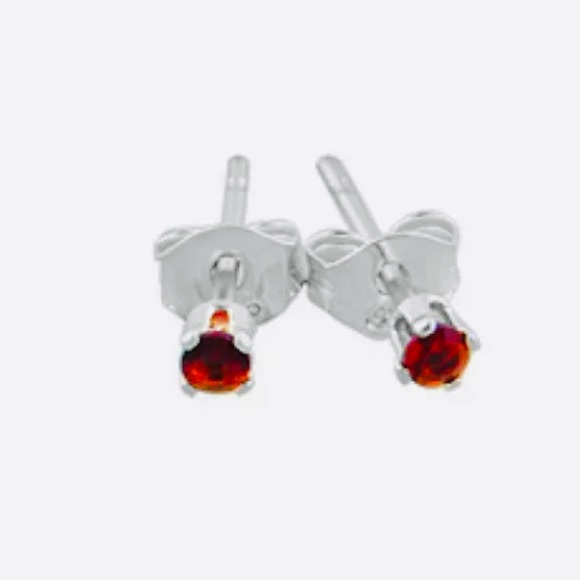 Jewelry | Super Tiny Red Crystal Stud Earrings New | Poshmark